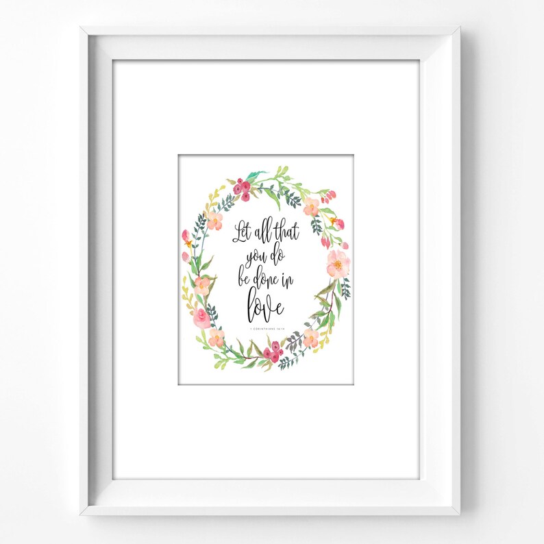 8x10 Wall Art Printable, Bible Verse, Christian Art, Scripture ...