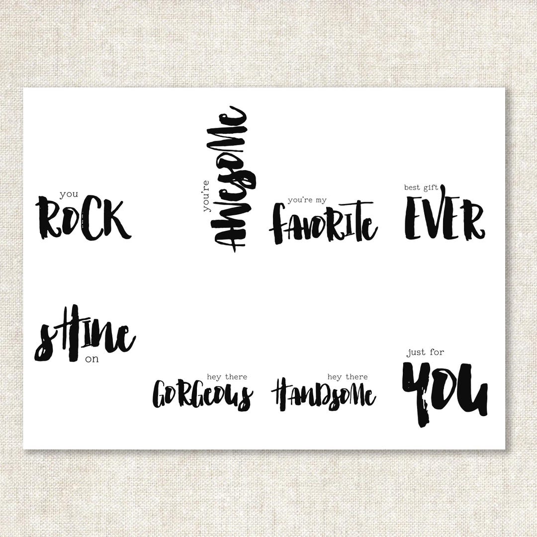Fun Modern Inspirational Gift Tags, Printable Quotes, Funny, Instant ...