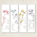 Floral Inspirational Quote Bookmarks, Printable Set, Instant Digital ...