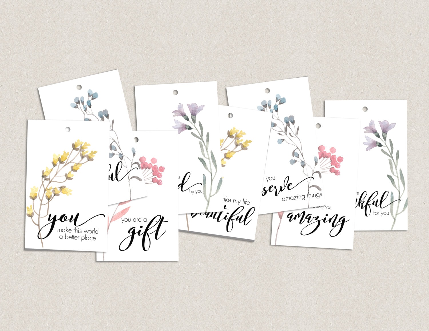Printable Tags, Gift Tags, Printable. Quotes, Inspirational, Instant ...
