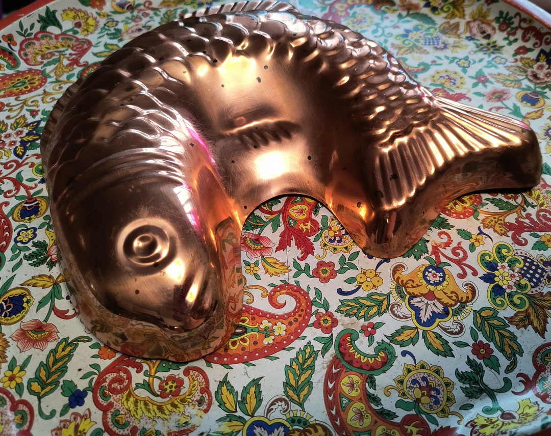 Vintage Copper Fish Mold - Etsy