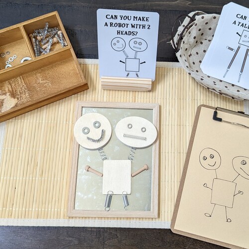 Loose Parts Robot Exploration Build a Robot Fine Motor - Etsy