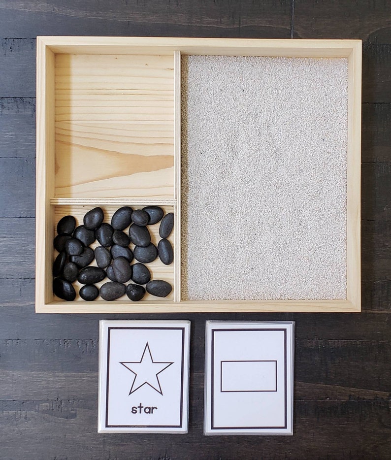 Shapes Sand Tray Fine Motor Skills Gift for Kids Montessori | Etsy
