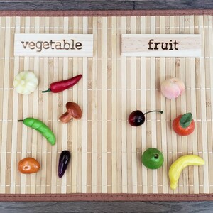 Fruit/vegetable Sorting Set, Montessori Object Classification, Gift for ...