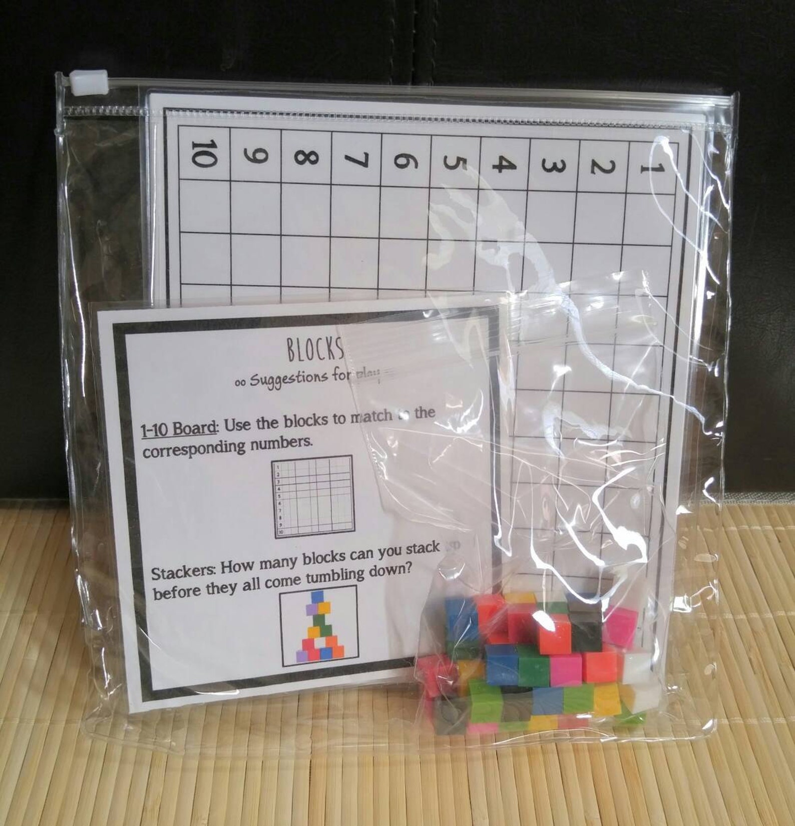 2 in 1 Blocks Busy Bag Math Busy Bag Game for Kids Fine - Etsy