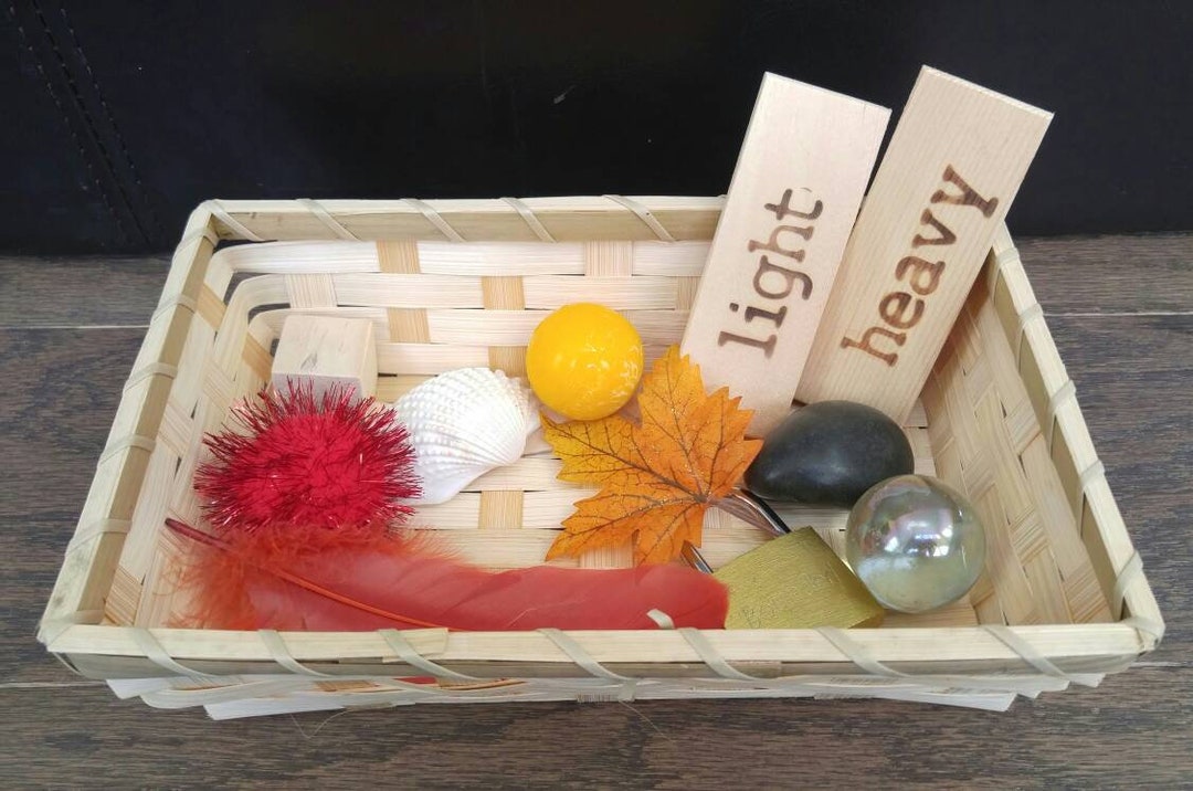 Light/heavy Sorting Set, Montessori Object Classification, Gift for ...