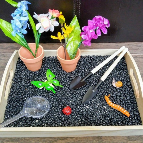 Gardening/spring Sensory Box Spooning Activity Fine Motor - Etsy