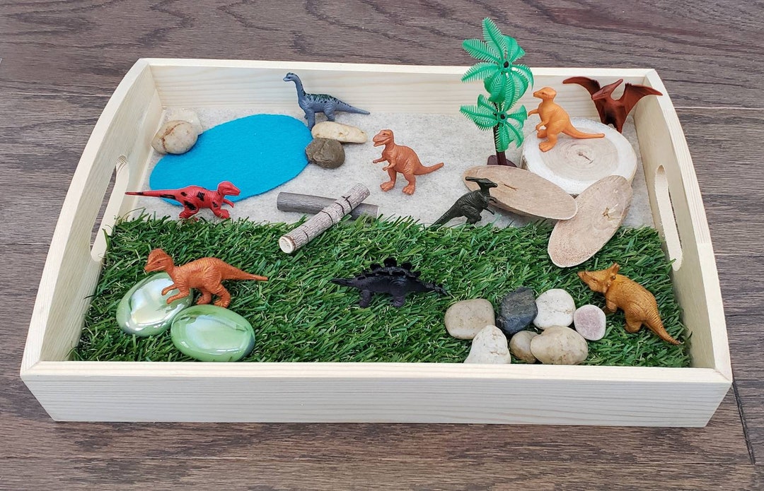 Dinosaur Sensory Bin: Montessori Fine Motor Activity Set - Etsy