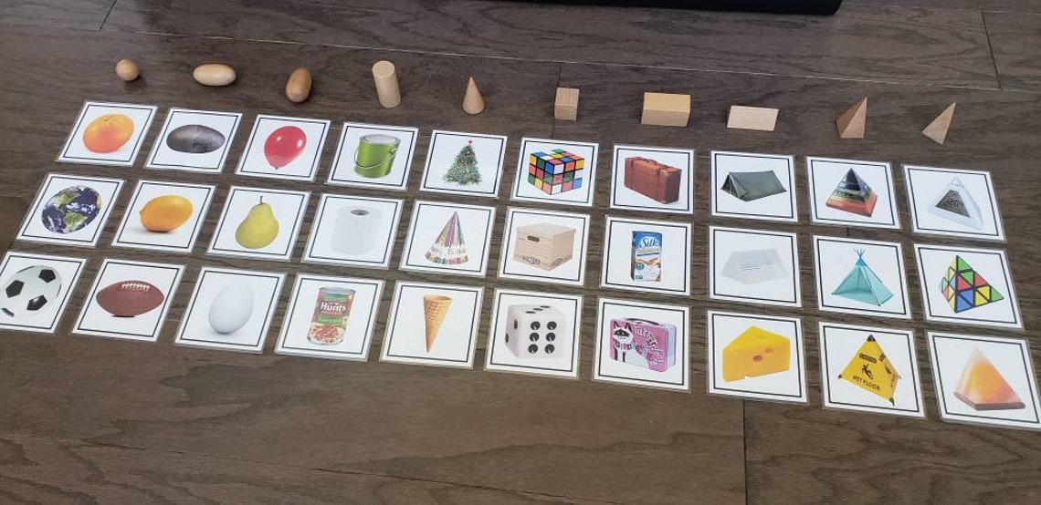 Geometric Solids Matching Fine Motor Skills Kids Gift | Etsy