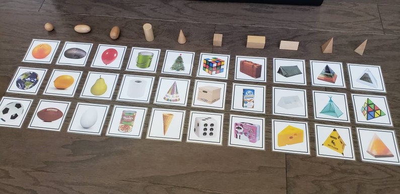 Geometric Solids Matching, Fine Motor Skills, Kids Gift, Montessori ...