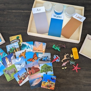 Land/air/water Activity Kit, Object Matching, Gift for Kids, Cultural ...