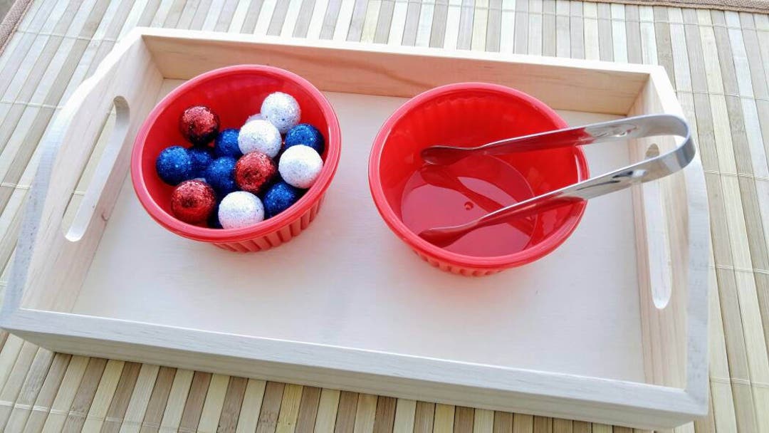 Fourth of July Tonging Activity, Fine Motor Skills, Montessori Work for ...