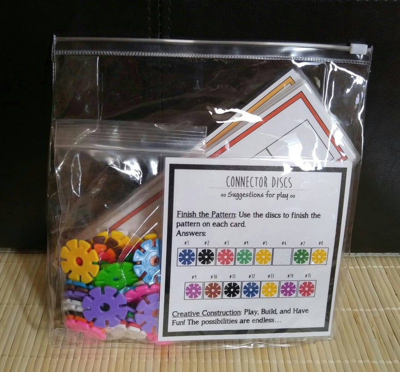 Connector Disc Busy Bag: Pattern Matching & Creative Play - Etsy
