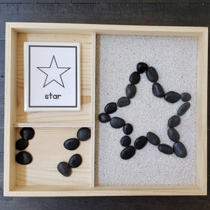 Shapes Sand Tray, Fine Motor Skills, Gift for Kids, Montessori ...