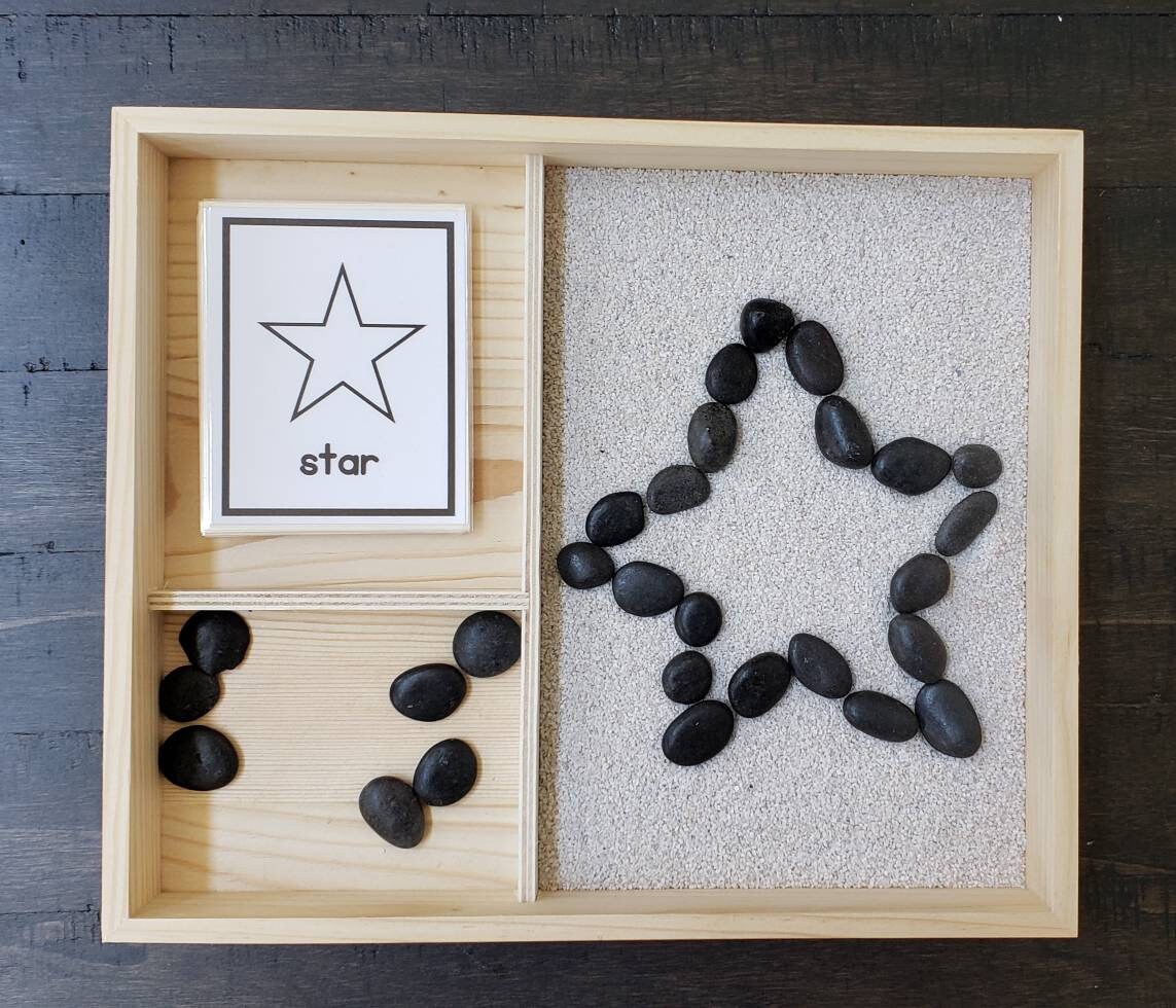 Shapes Sand Tray Fine Motor Skills Gift for Kids Montessori - Etsy