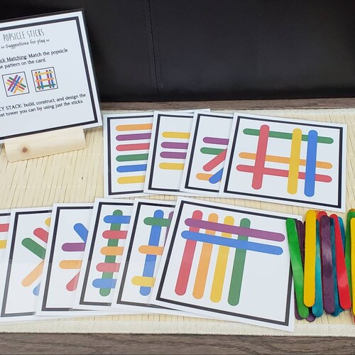 2 in 1 Craft Stick Busy Bag Game for Kids Fine Motor Skills - Etsy