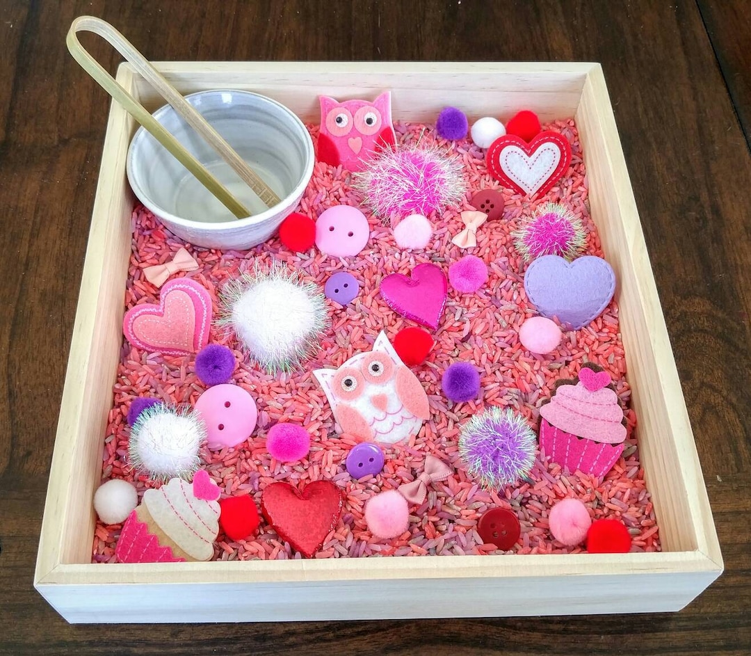 Valentine's Sensory Bin: Tweezing Fine Motor Activity for Kids - Etsy