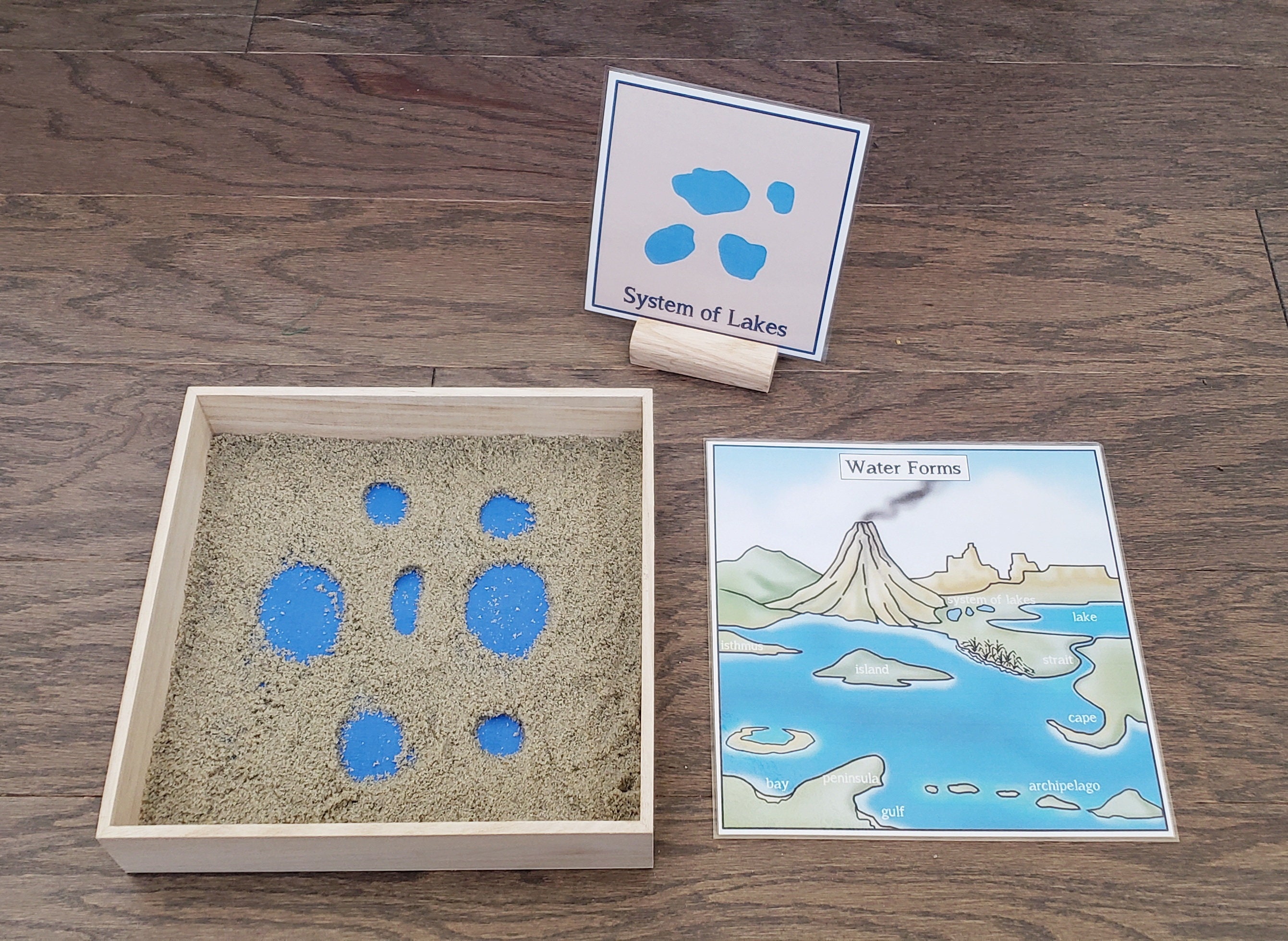 Land & Water Form Activity Set: Montessori Geography With Sand - Etsy