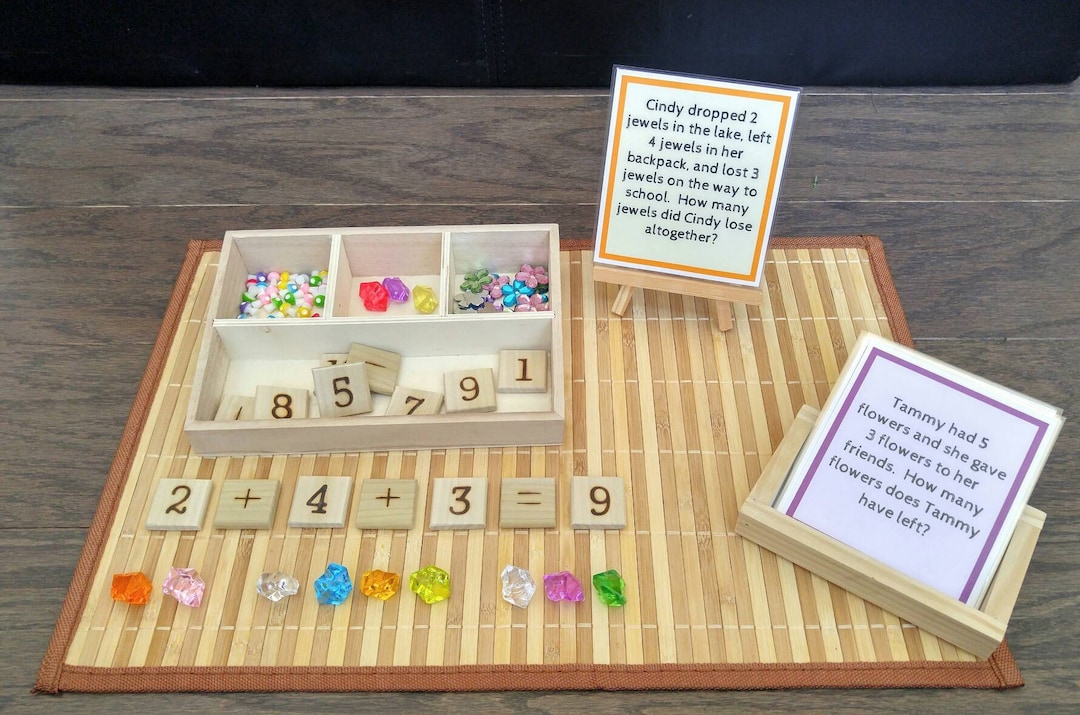 Montessori Math Activity Set: Addition & Subtraction Practice - Etsy