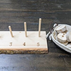 Natural Wood Counting 1-5, Fine Motor Skills, Gift for Kids, Montessori ...
