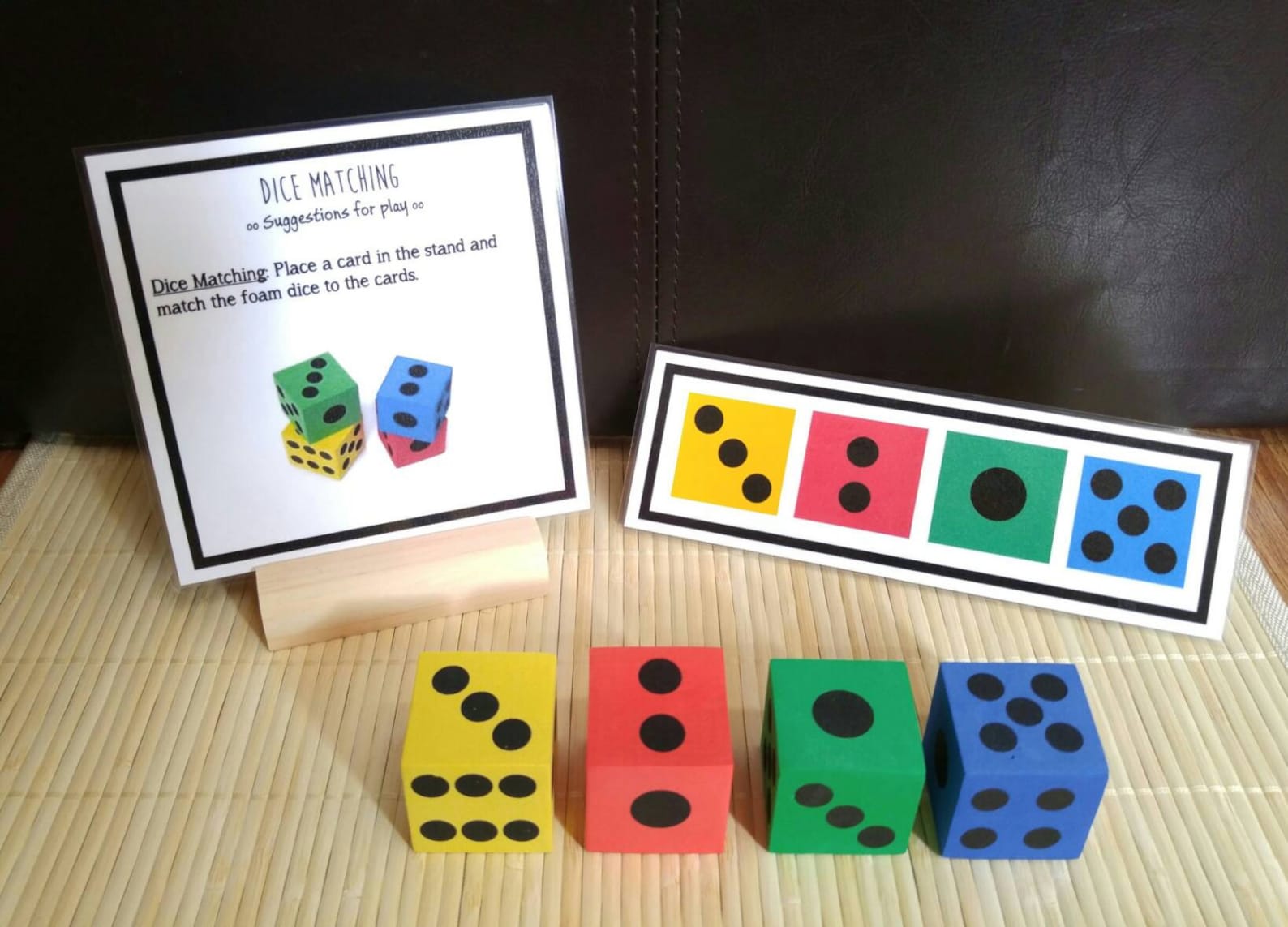 Dice Matching Game: Fine Motor Skills Activity Busy Bag - Etsy UK