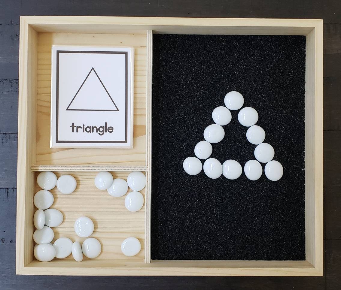 Shapes Sand Tray Fine Motor Skills Gift for Kids Montessori - Etsy
