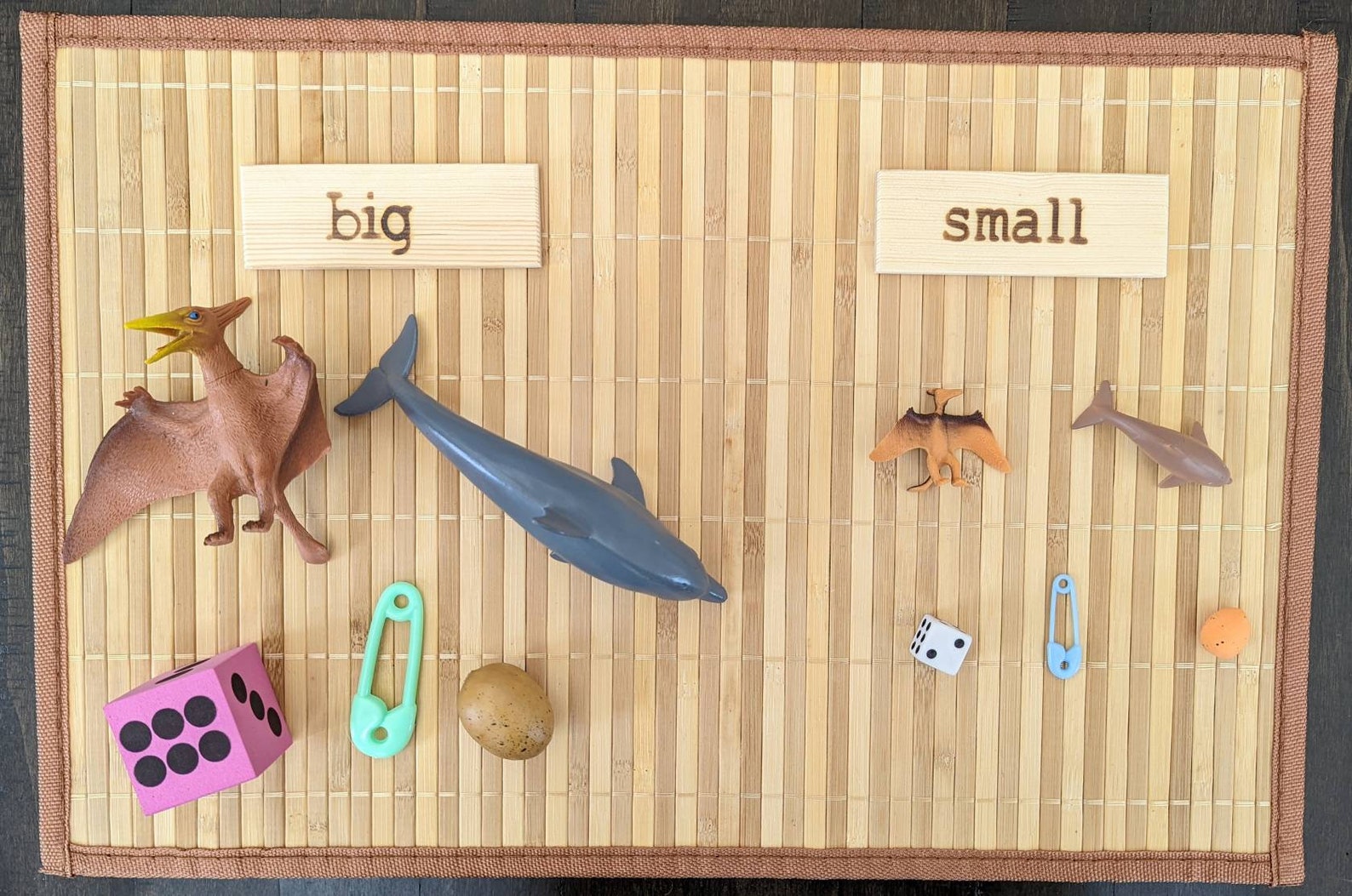Big/small Sorting Set Montessori Object Classification Gift - Etsy