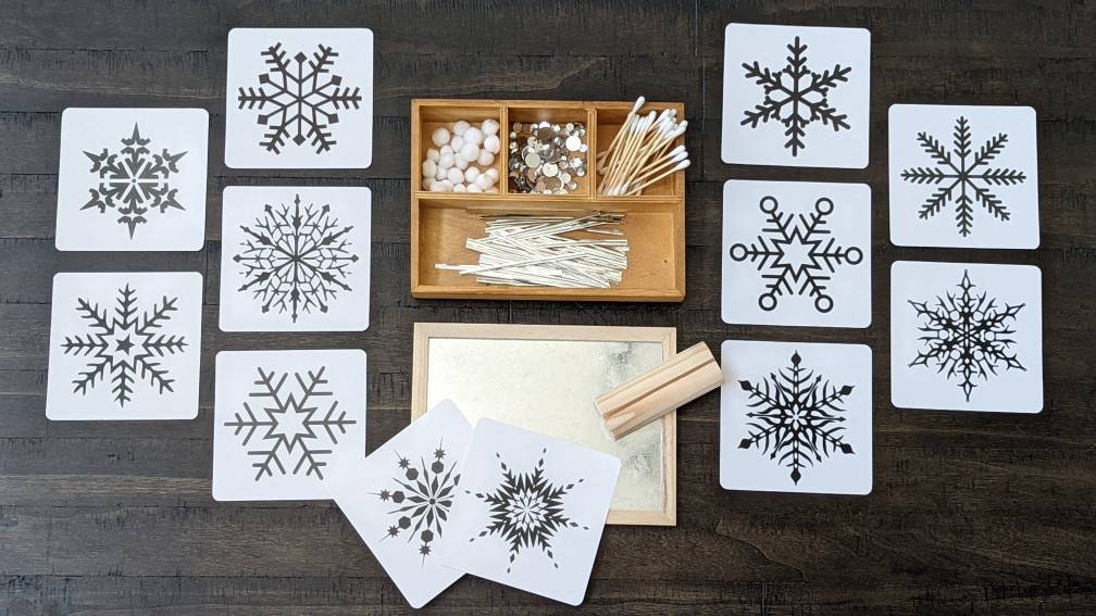 Loose Parts Snowflake Exploration Build a Snowflake Fine - Etsy UK