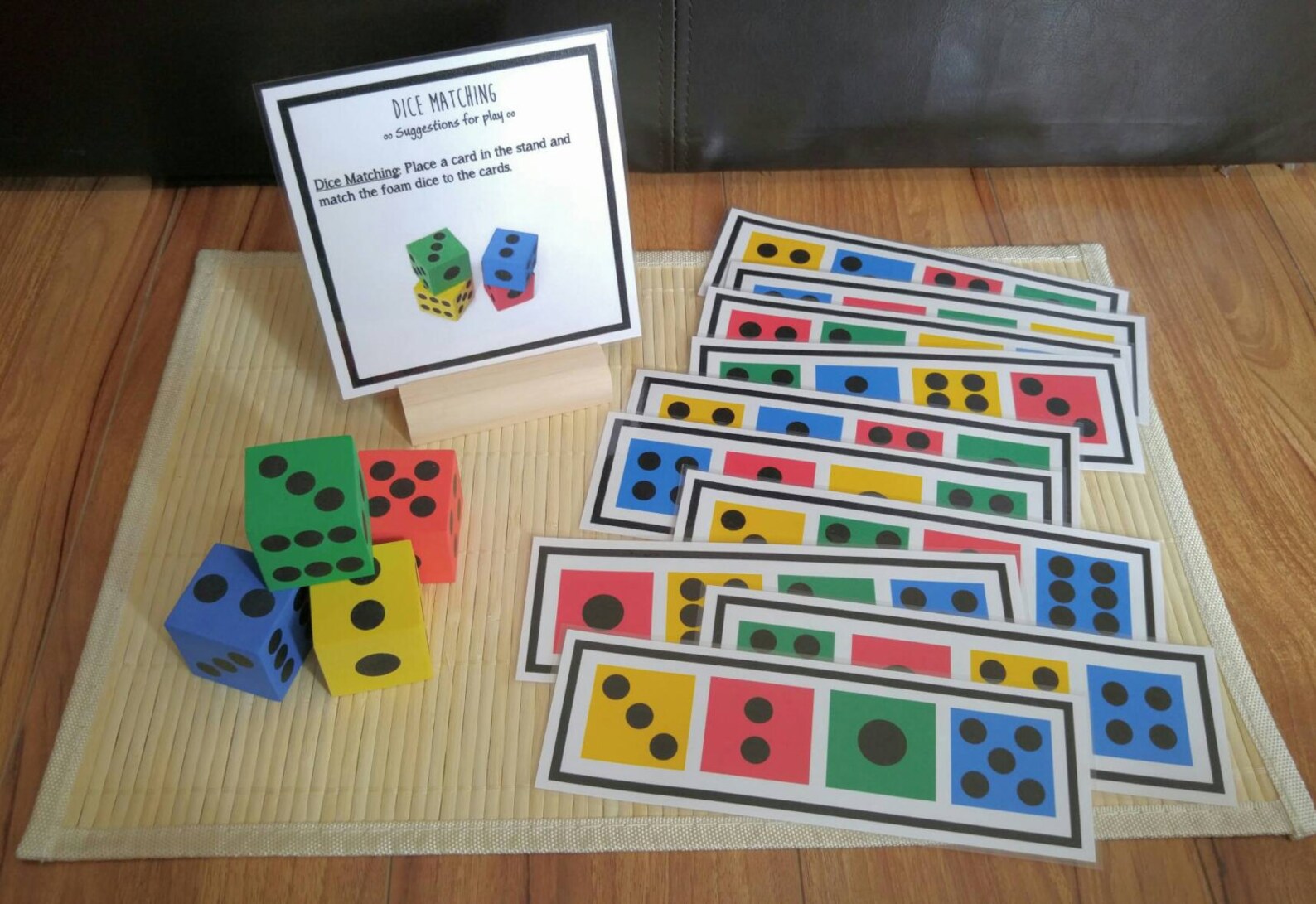 Dice Matching Game: Fine Motor Skills Activity Busy Bag - Etsy UK