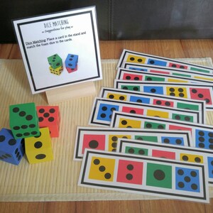 Dice Busy Bag, Game for Kids, Fine Motor Skills, Gift for Kids, Teacher ...