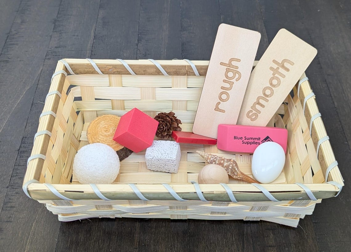 Rough/smooth Sorting Set, Montessori Object Classification, Gift for ...
