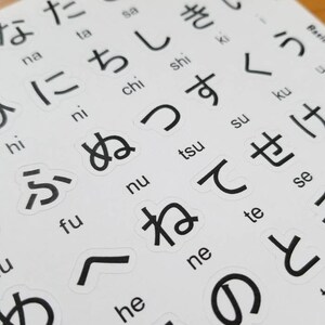 Basic Hiragana Stickers - Dakuten/handakuten - Learn Japanese - Japan ...