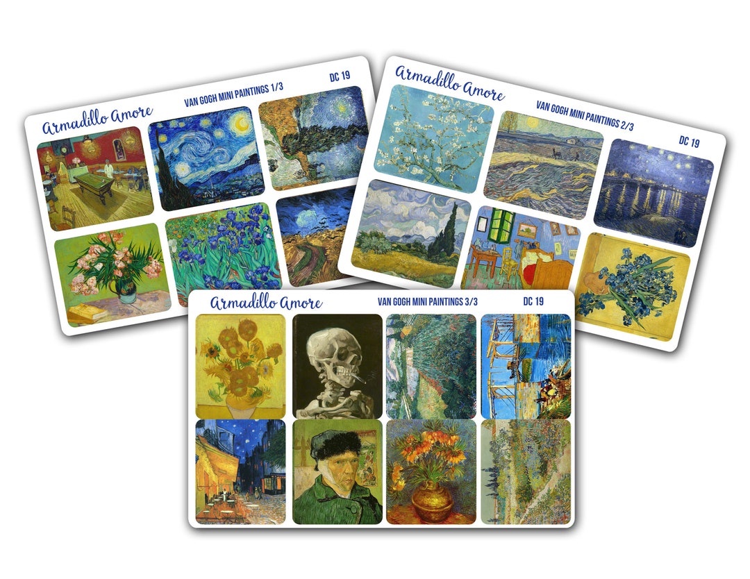 Vincent Van Gogh Mini Painting Stickers - Fine Art - Dutch Post ...