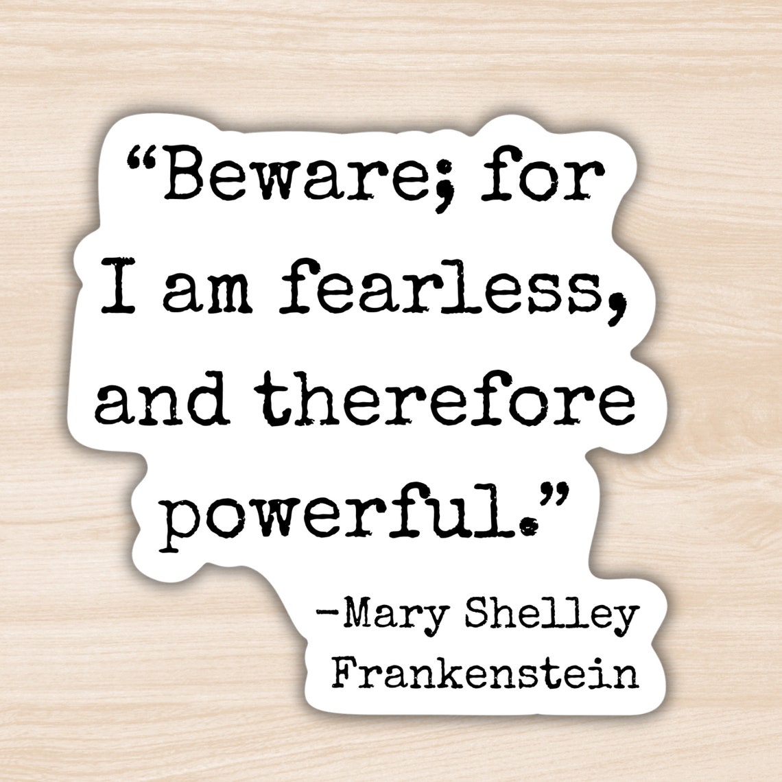 Frankenstein Literary Quote Stickers - Gift for Librarian, Bookish Gift ...