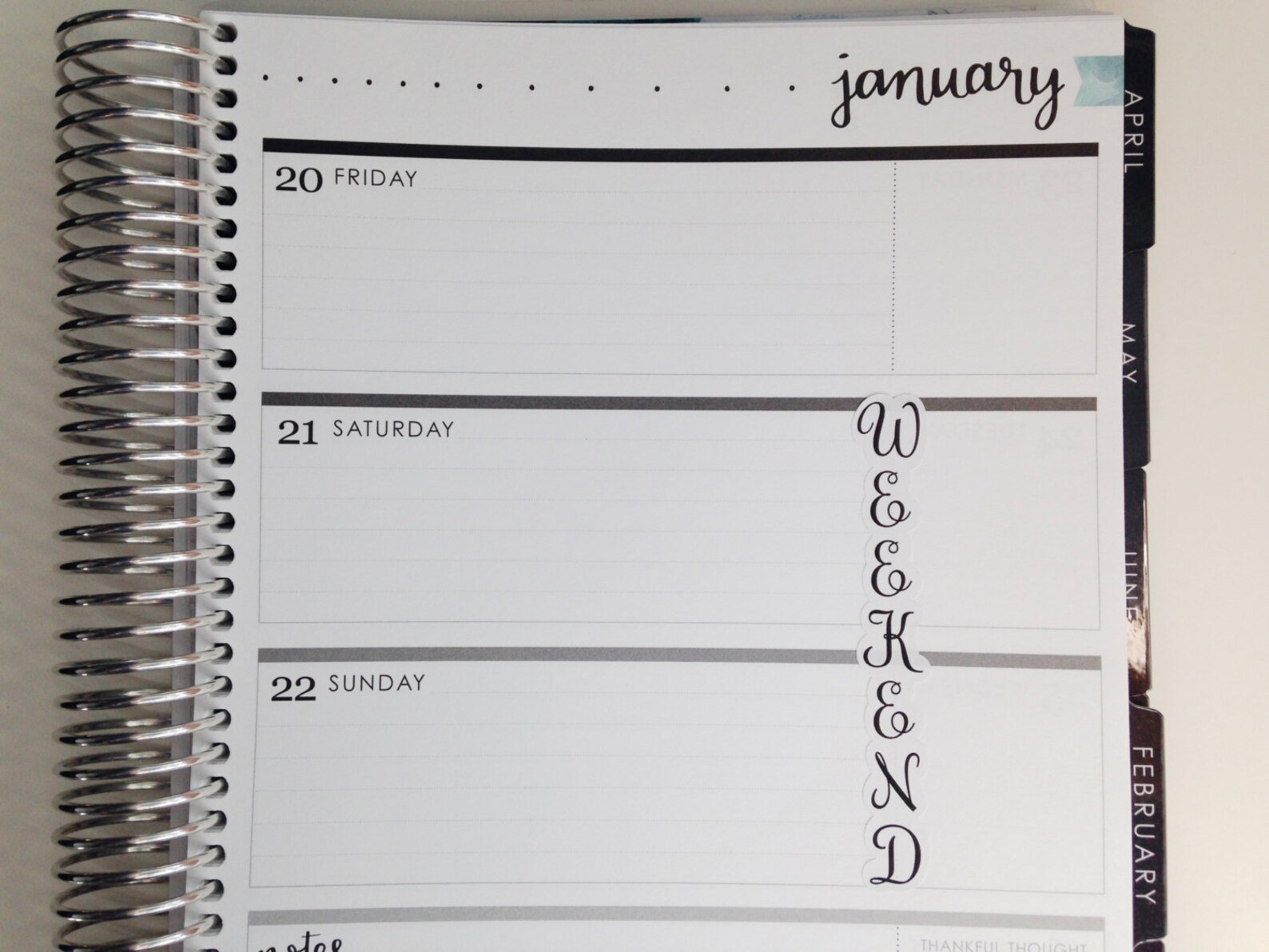 ECLP Horizontal Weekend Banners Weekend Planner Sticker - Etsy