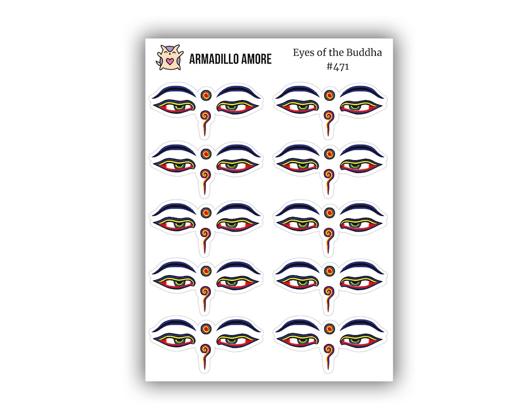 Buddha Eyes Stickers - Eyes of Wisdom - Buddhism - Buddhist ...