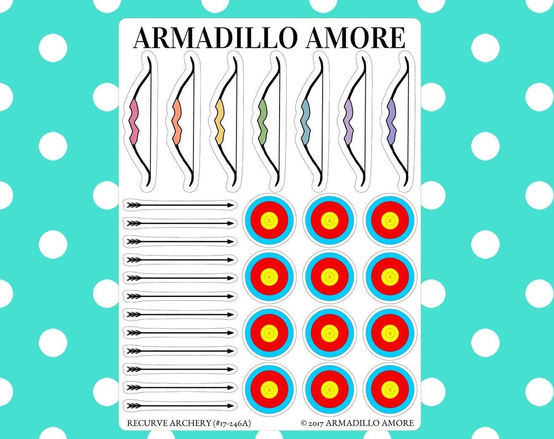 Recurve Compound Archery Bow Stickers - Target Stickers - Arrow ...