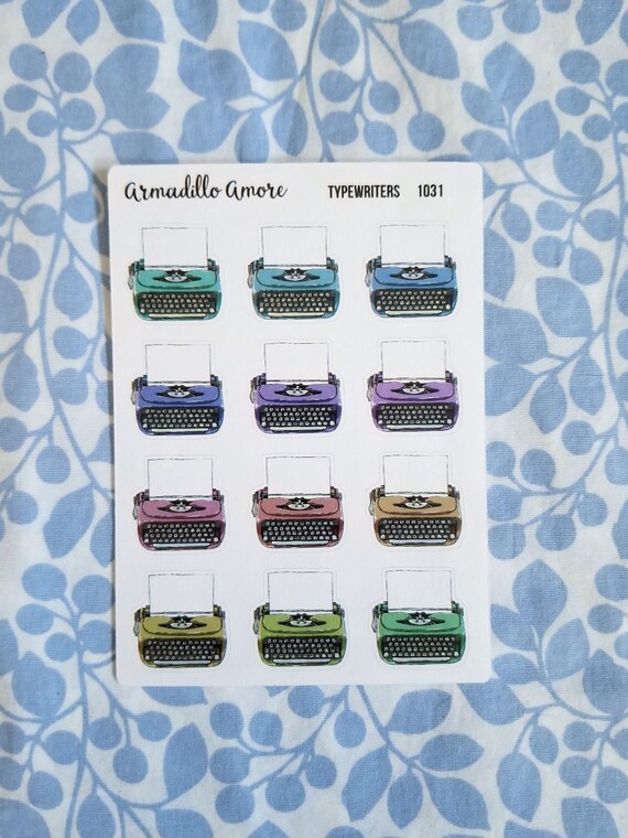 Typewriter Stickers Tracker Track NaNoWriMo Create | Etsy