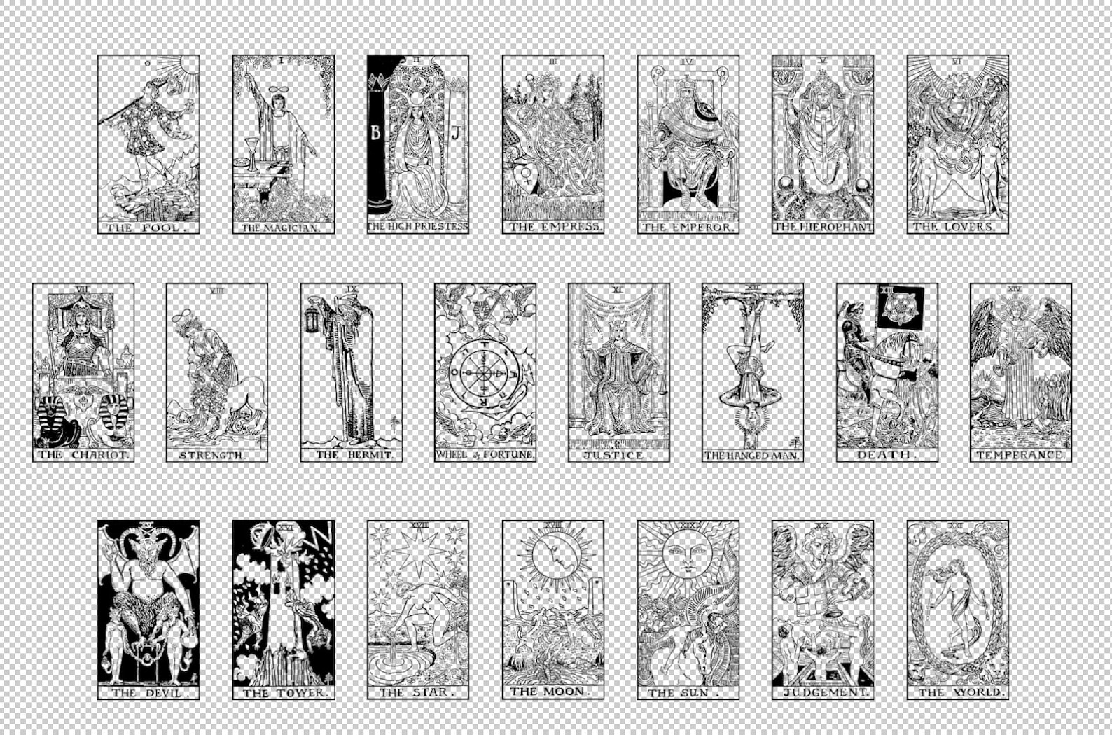 Transparent Tarot PNG - Tarot Clipart, PNG Tarot, Black White Tarot ...
