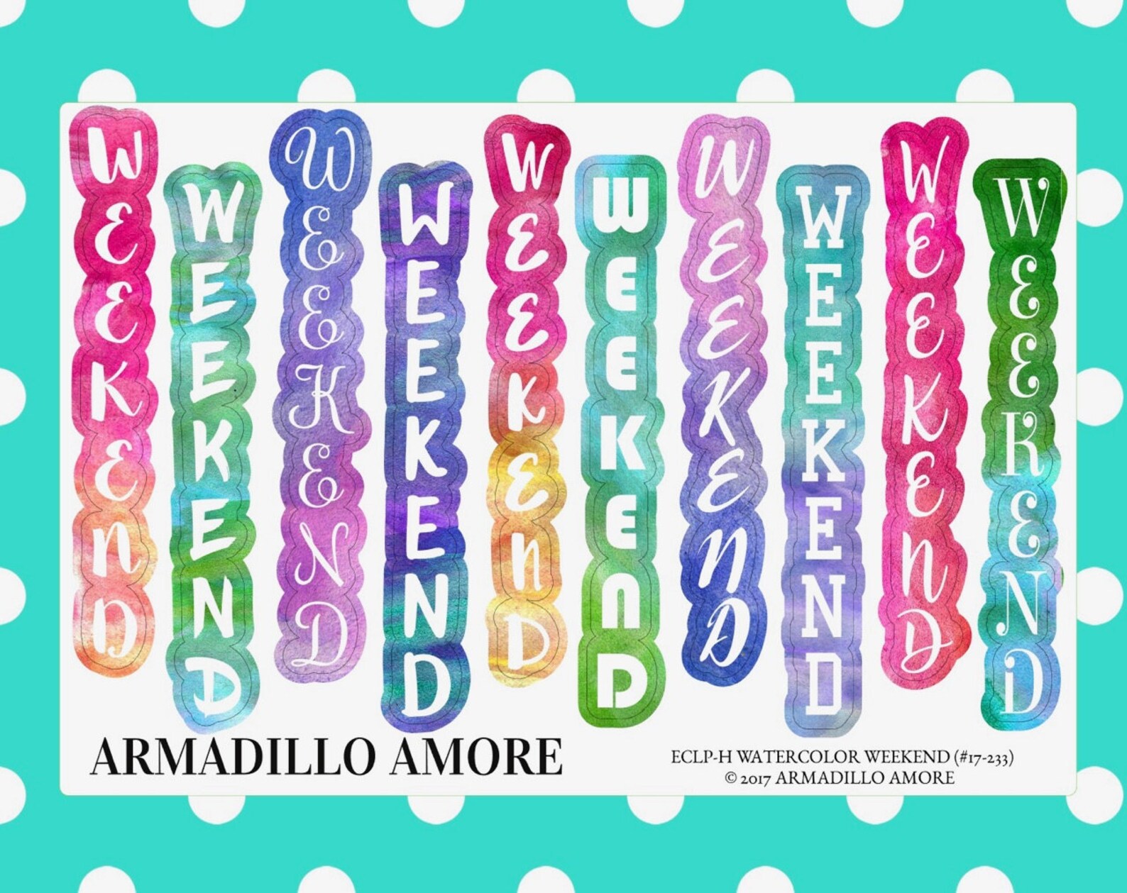 ECLP Horizontal Weekend Banners Weekend Planner Sticker - Etsy
