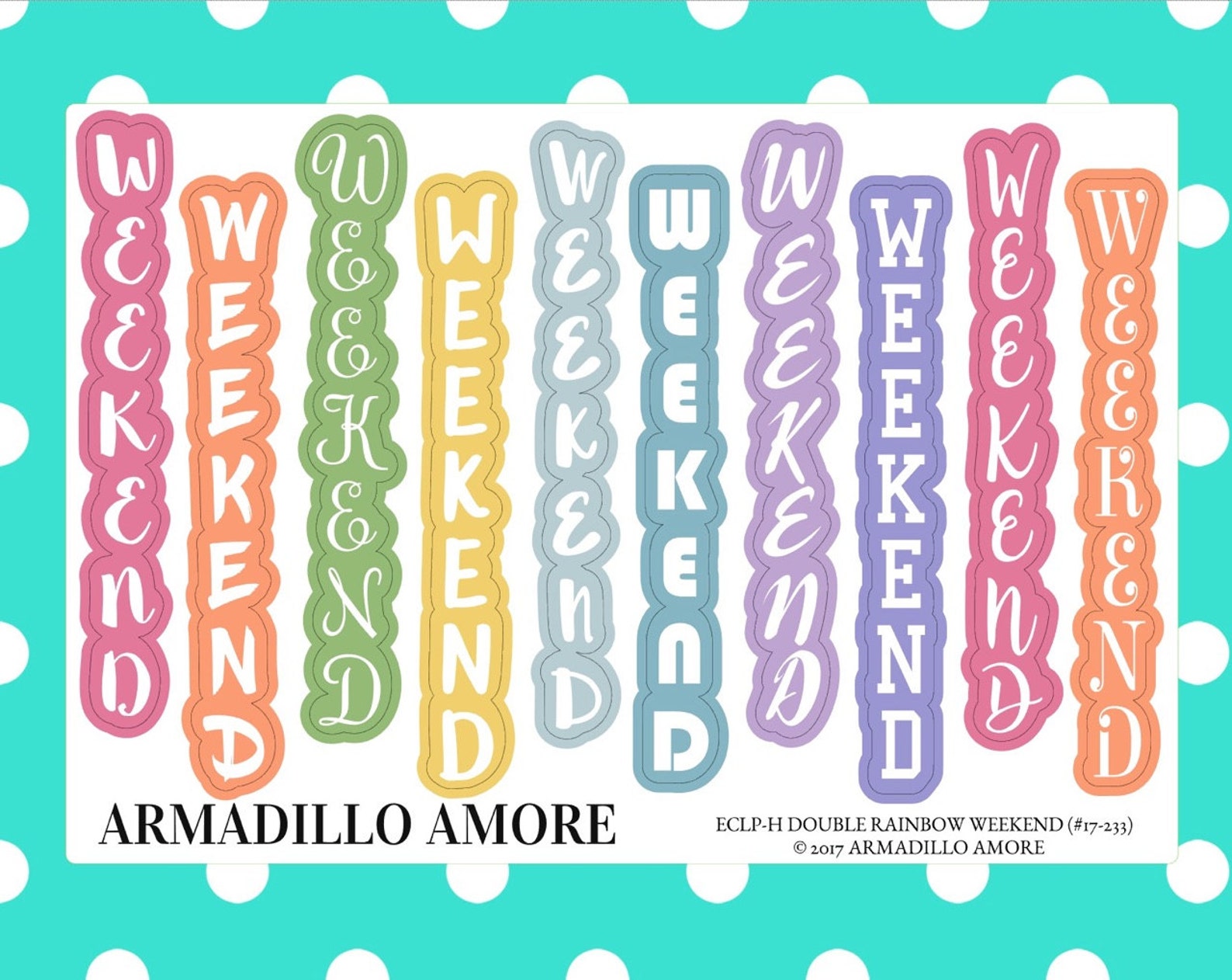 ECLP Horizontal Weekend Banners Weekend Planner Sticker | Etsy