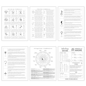 Astrology Basics Cheat Sheet 6 Page Letter-size PDF - Learn Planets ...