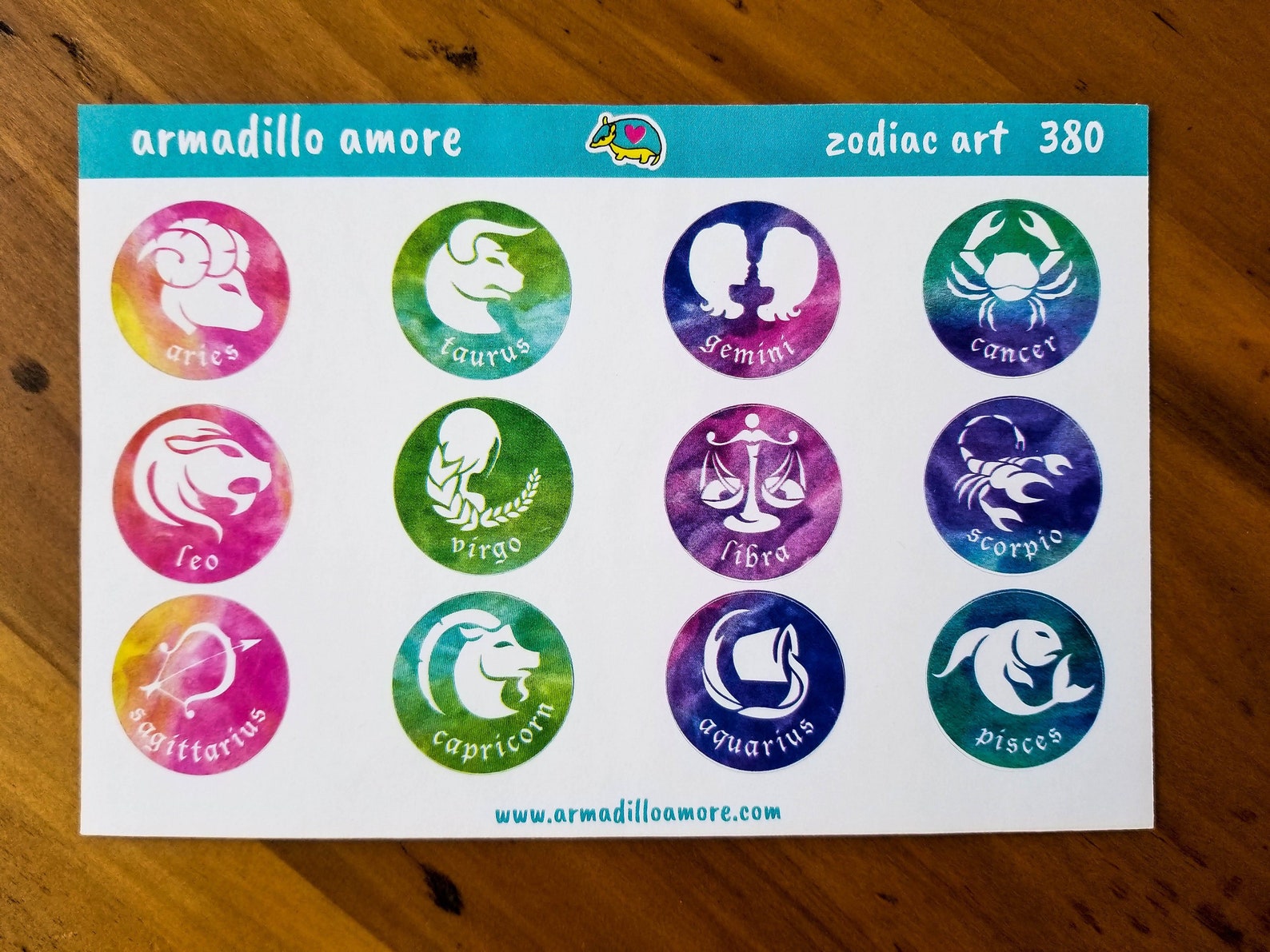 Zodiac Watercolor Stickers 12 Astrology Stickers: Occult | Etsy