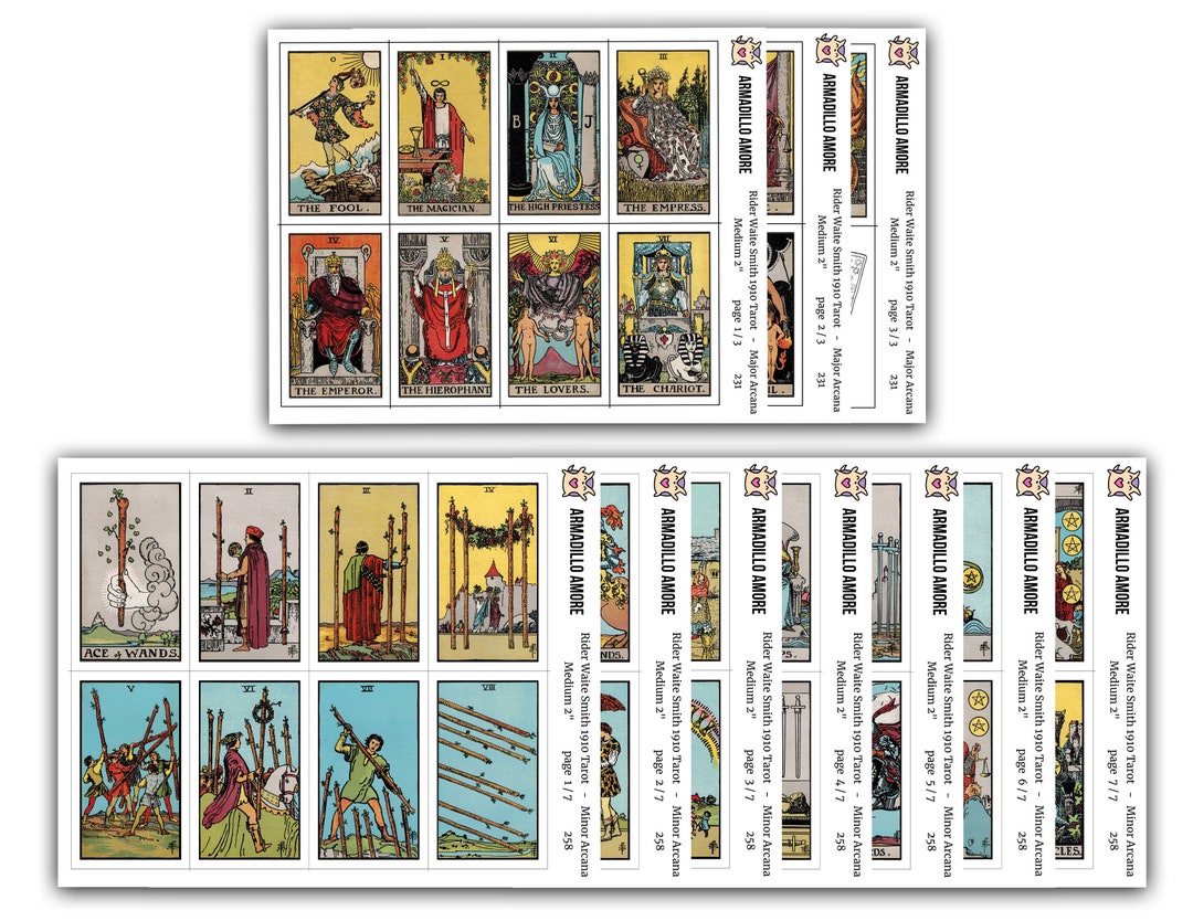 Medium Tarot Stickers (2 Inch) - Full Deck - Tarot Journal Stickers ...
