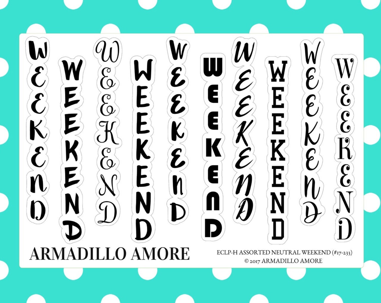 ECLP Horizontal Weekend Banners Weekend Planner Sticker - Etsy