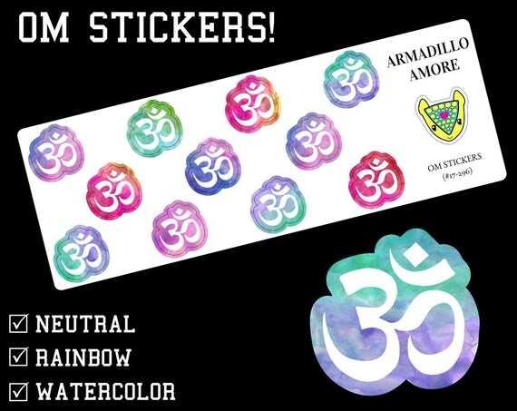 Om Stickers 11 Fancy Matte Planner Stickers 296 | Etsy