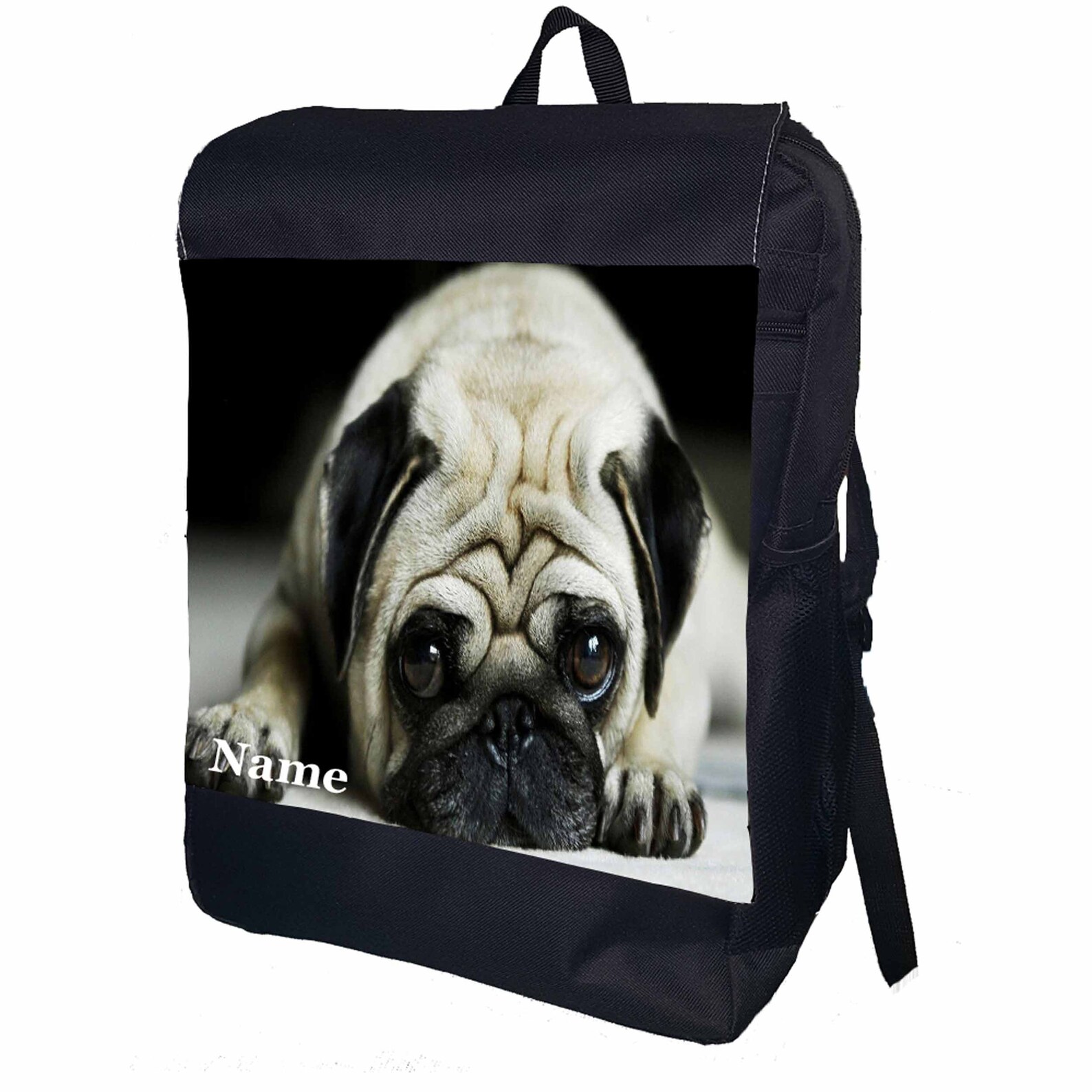 Pug Personalised Backpack | Etsy