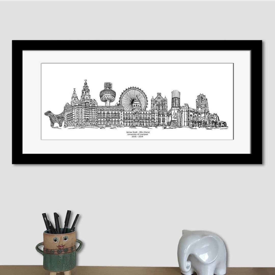Liverpool University Graduation Print, Framed or Print Only, Uni Gift ...