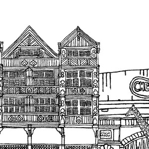 Personalised Chester Graduation Textile Illustration Print, Chester ...