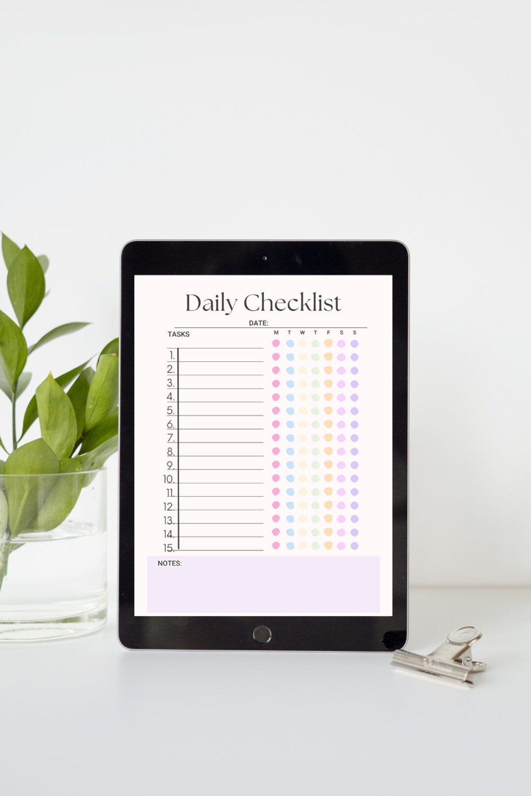 Editable Daily Checklist | Checklist Planner | Digital Download PDF ...